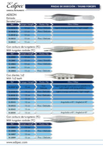 Pinzas de disección – Edipec Surgical Instruments